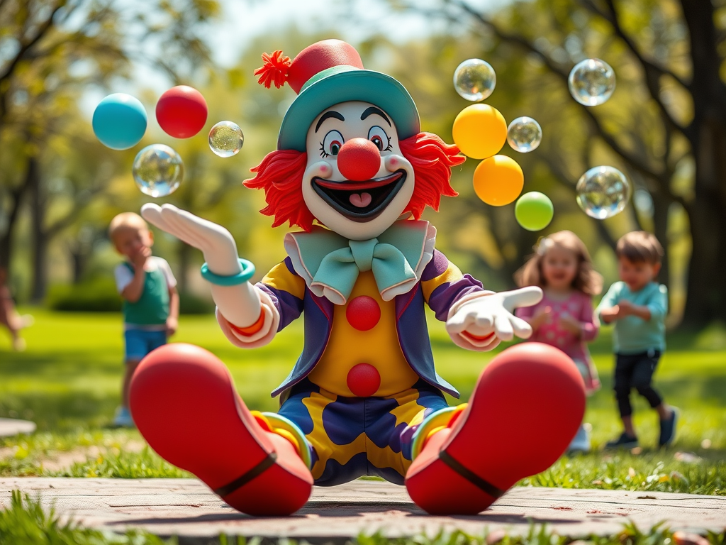 The Joyful Clown in the Park – M.A.D. Works